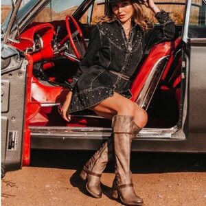 Freebird by Steven | Shoes | Freebird Coal Brown Lace Up Boots Size 65 ...